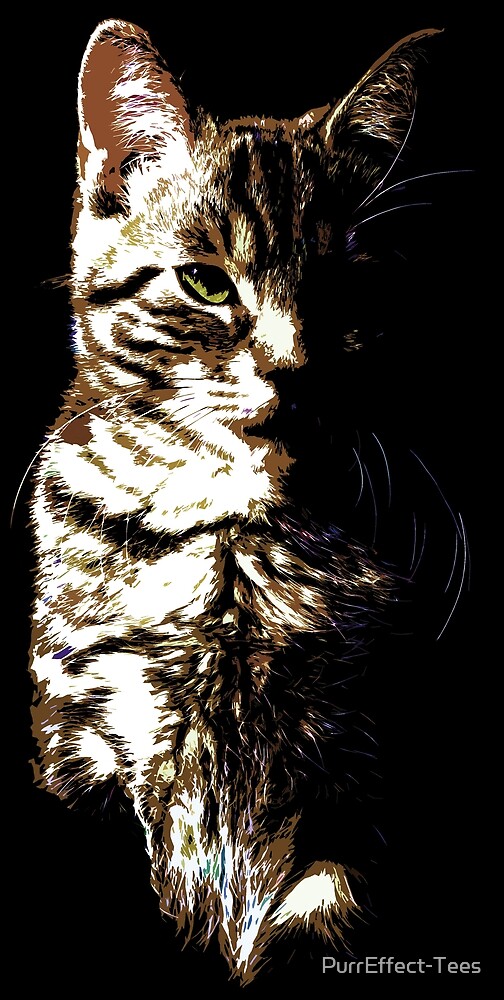 "Sitting Cat" by PurrEffect-Tees | Redbubble