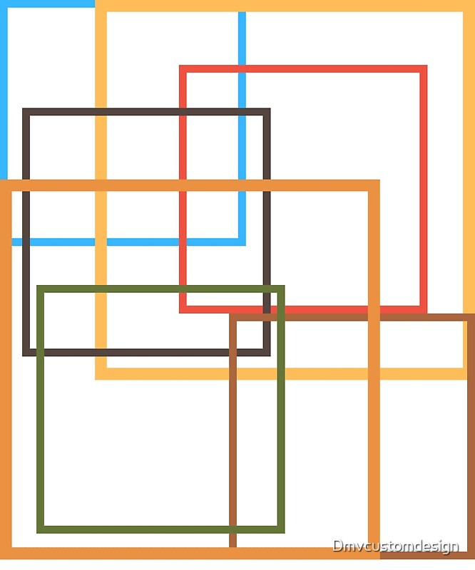 "Geometric Squares Colorful Shapes Design" by Dmvcustomdesign | Redbubble