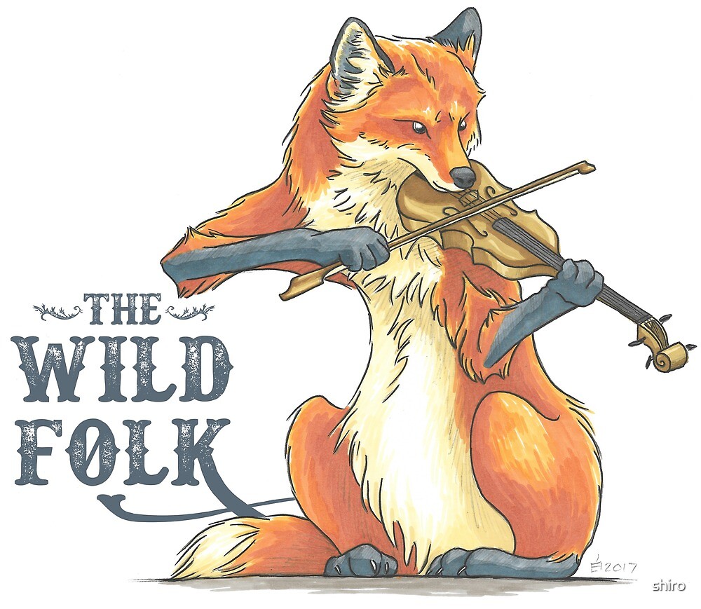 "The Wild Folk - Fox on Fiddle" by shiro | Redbubble
