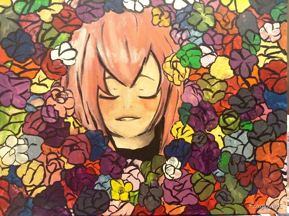 "Leia- Vocaloid Megurine Luka Painting" by FoxglovesC | Redbubble