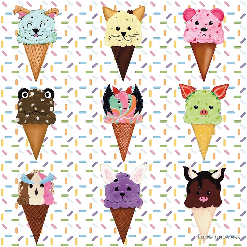 "Ice Cream Cutie Collection" by dinosaurceress | Redbubble