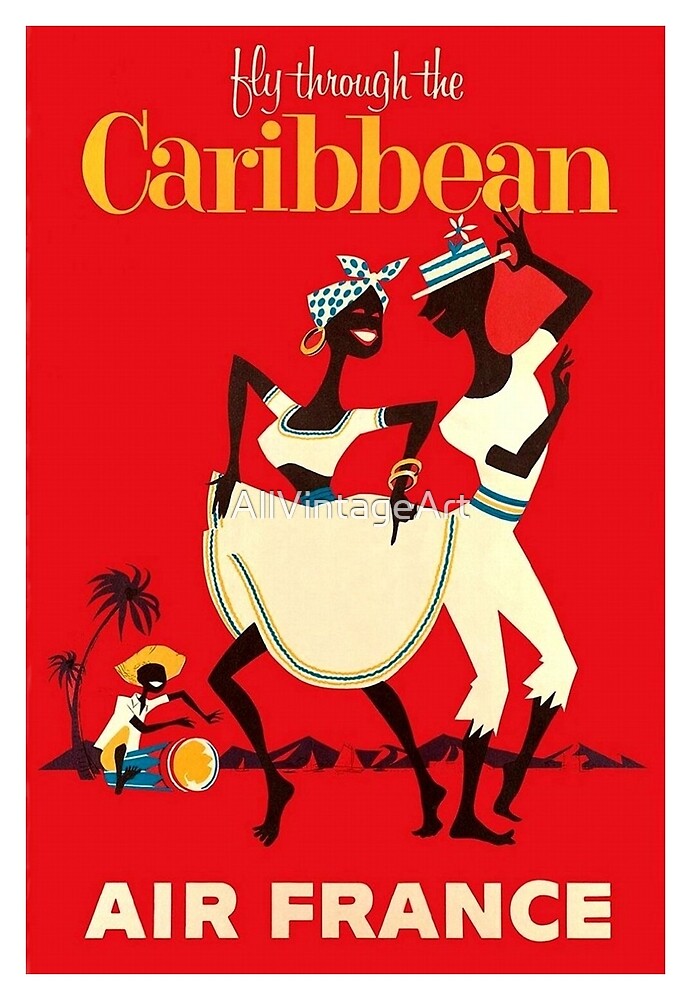 "Vintage Caribbean Travel 1950's" by AllVintageArt | Redbubble