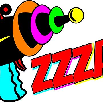 "ZZZAP! ZZZAP! - Atomic Ray-Gun" Sticker for Sale by MonkeyBDesigns ...