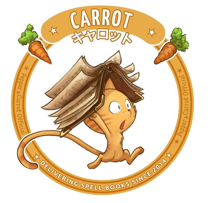 "Carrot, delivering spell books since 2014 - Pepper&Carrot official" by ...
