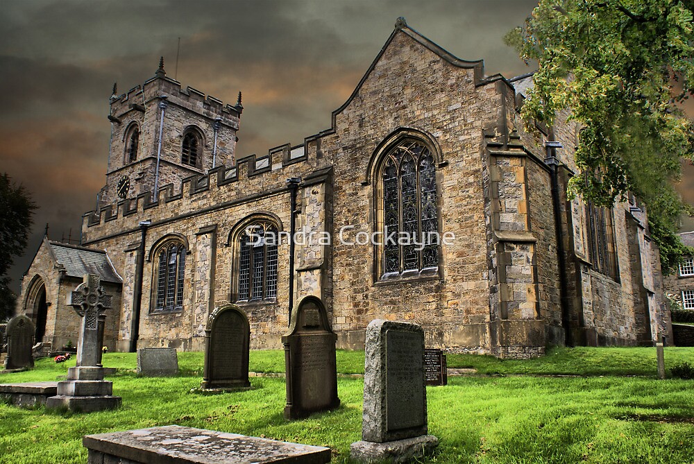"St Leonard's Church at Downham Village, Lancs" by Sandra Cockayne ...