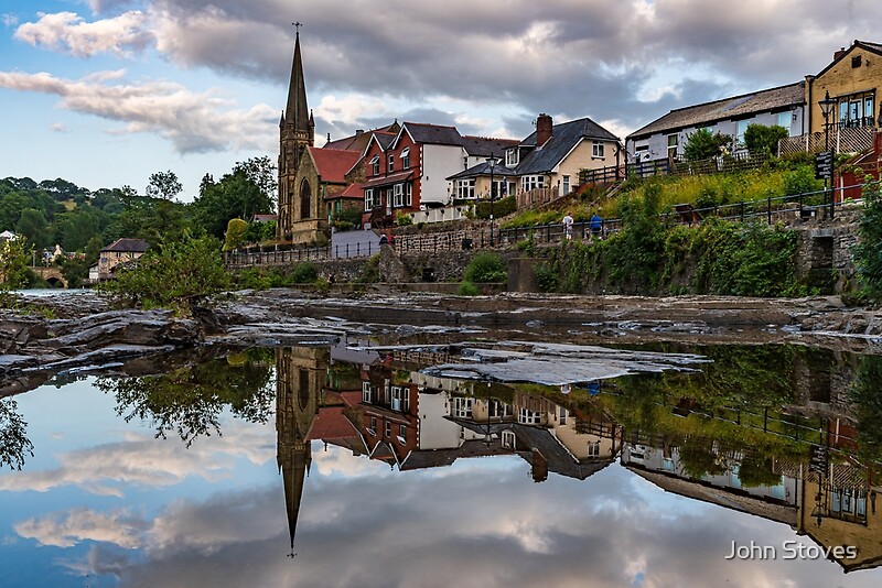 "Llangollen Church Reflection" by John Stoves | Redbubble