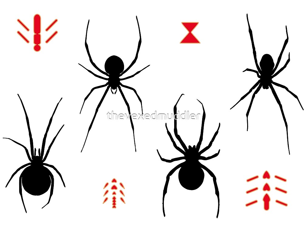 "Latrodectus Black Widow spider pattern" by the vexed muddler | Redbubble