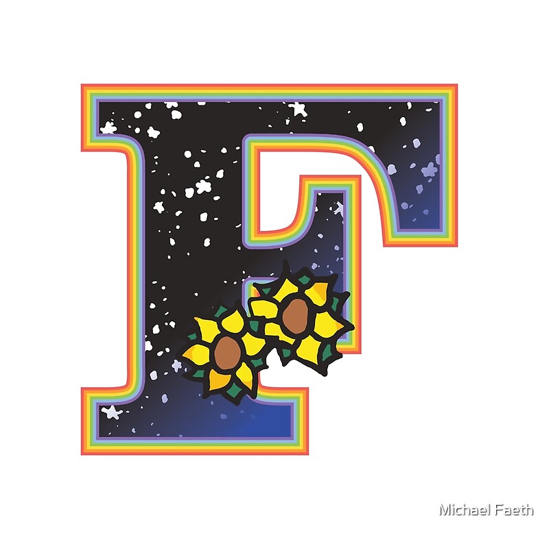 "The Letter F - Rainbow, Night, and Day" by faethdesign | Redbubble