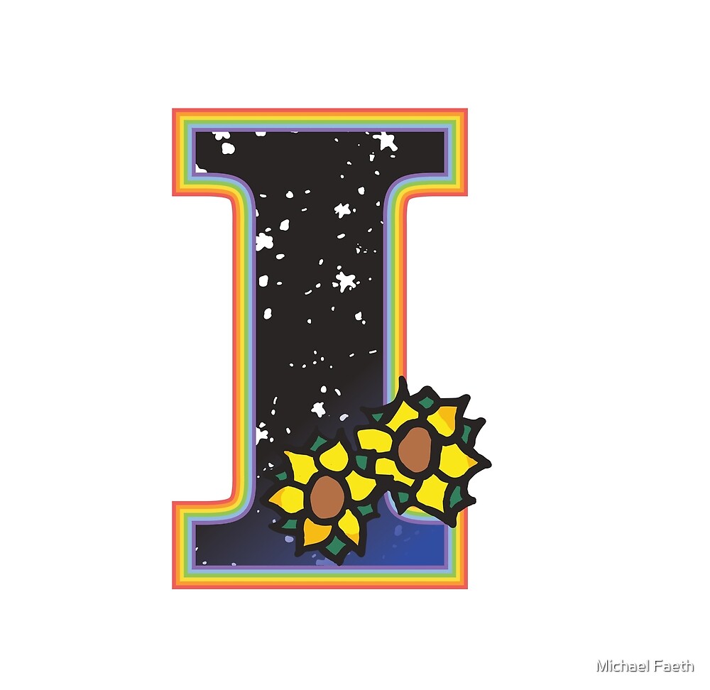 "The Letter I - Rainbow, Night, and Day" by faethdesign | Redbubble