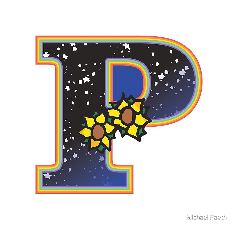 "The Letter P - Rainbow, Night, and Day" by faethdesign | Redbubble