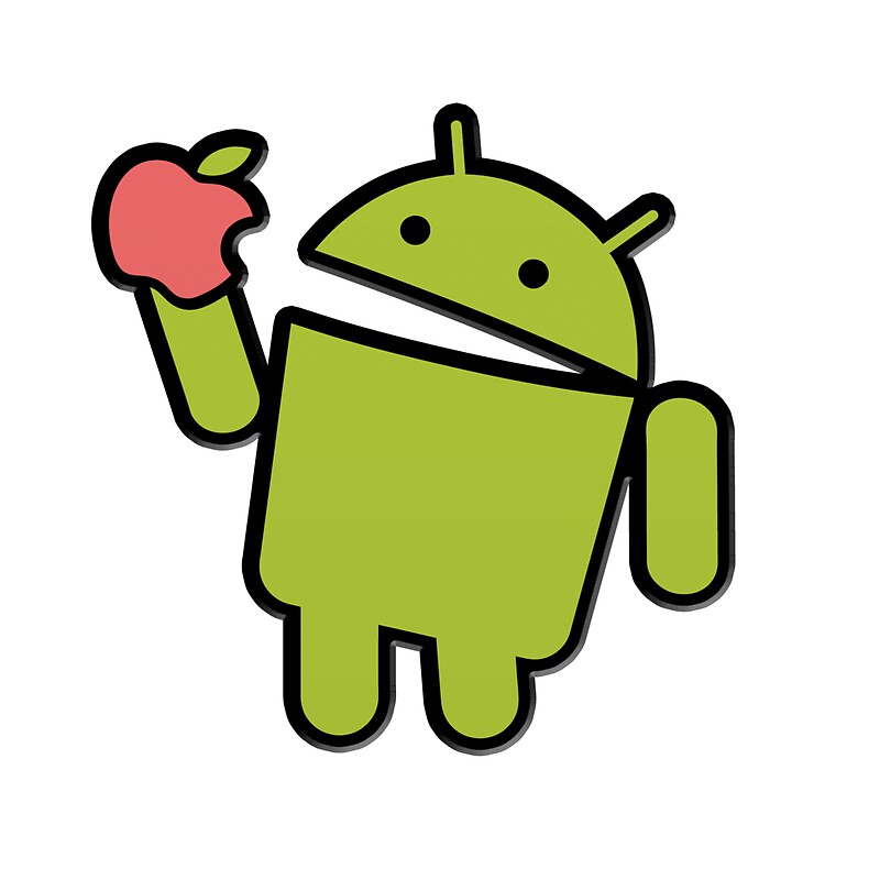 "Android Eating Apple by AndroidLogo" by androidlogo | Redbubble