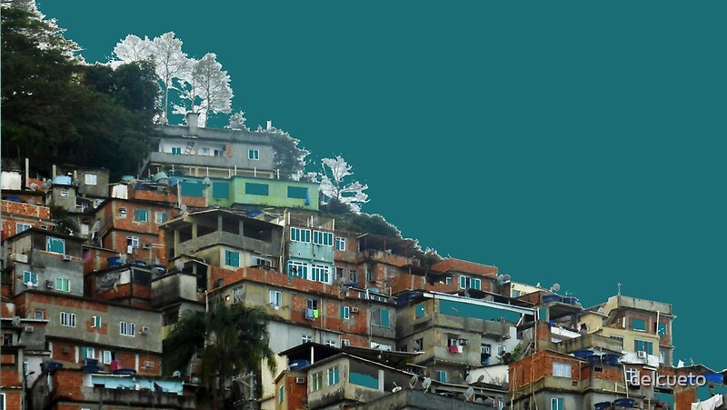 "FAVELA BLUE, Rio de Janeiro" by delcueto | Redbubble