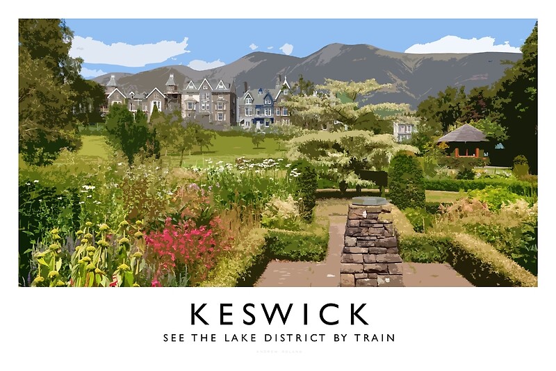 "Keswick (Railway Poster)" by Andrew Roland | Redbubble