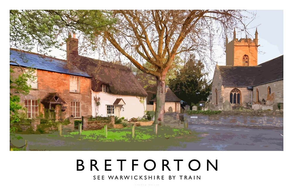"Bretforton (Railway Poster)" by Andrew Roland | Redbubble