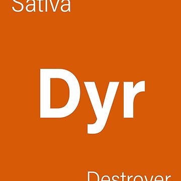 "Destroyer Strain Tag - Favorite Strain" Sticker by Shirt-Guide | Redbubble