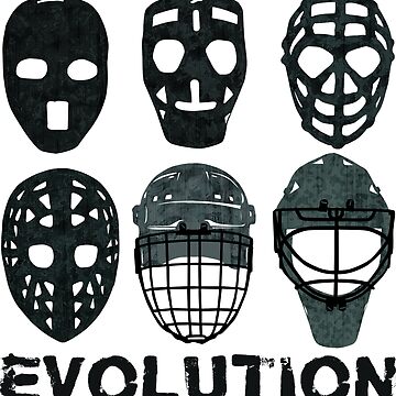 "Hockey Goalie Mask Evolution." Sticker for Sale by gamefacegear ...