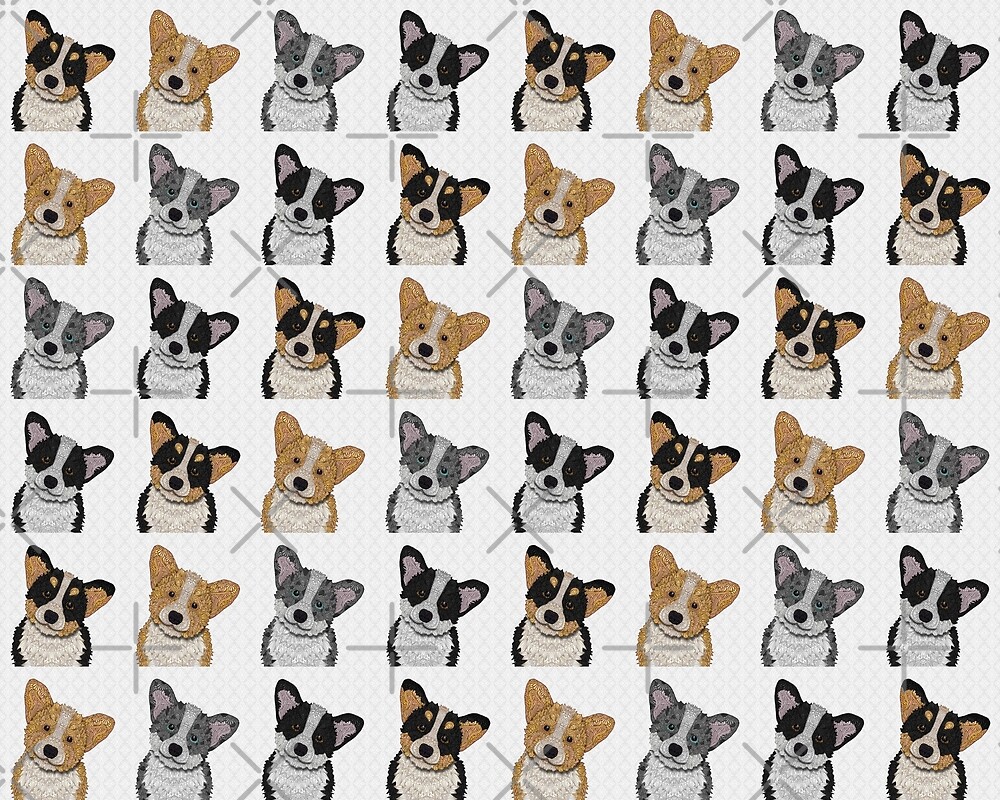 "Welsh Corgi Pattern" by artlovepassion | Redbubble