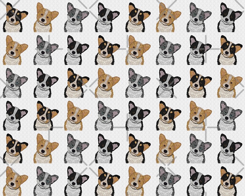 "Welsh Corgi Pattern" by artlovepassion | Redbubble