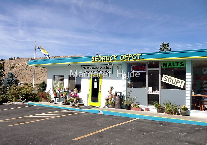 "Bedrock Depot, Dinosaur, Colorado" by Margaret Hyde | Redbubble
