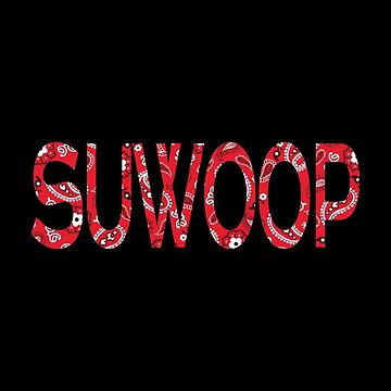 "SUWOOP bandana pattern" Sticker for Sale by getpressedshirt | Redbubble