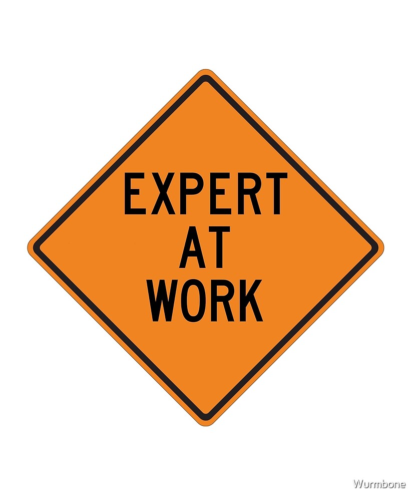 "Expert at Work" by Wurmbone | Redbubble