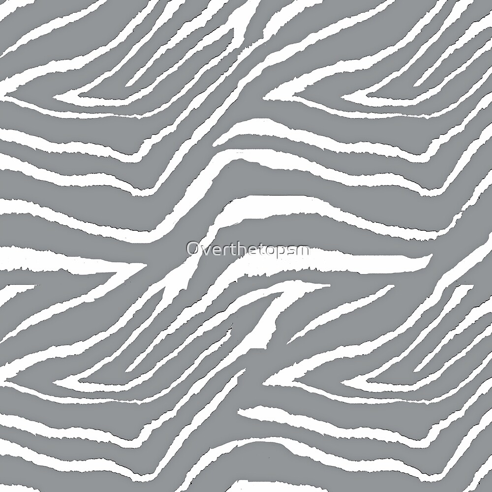 "Zebra Animal Print Pattern Gray and White" by Overthetopsm | Redbubble