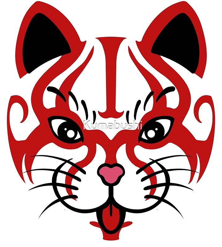 "Kabuki Cat" by Kumabushi | Redbubble