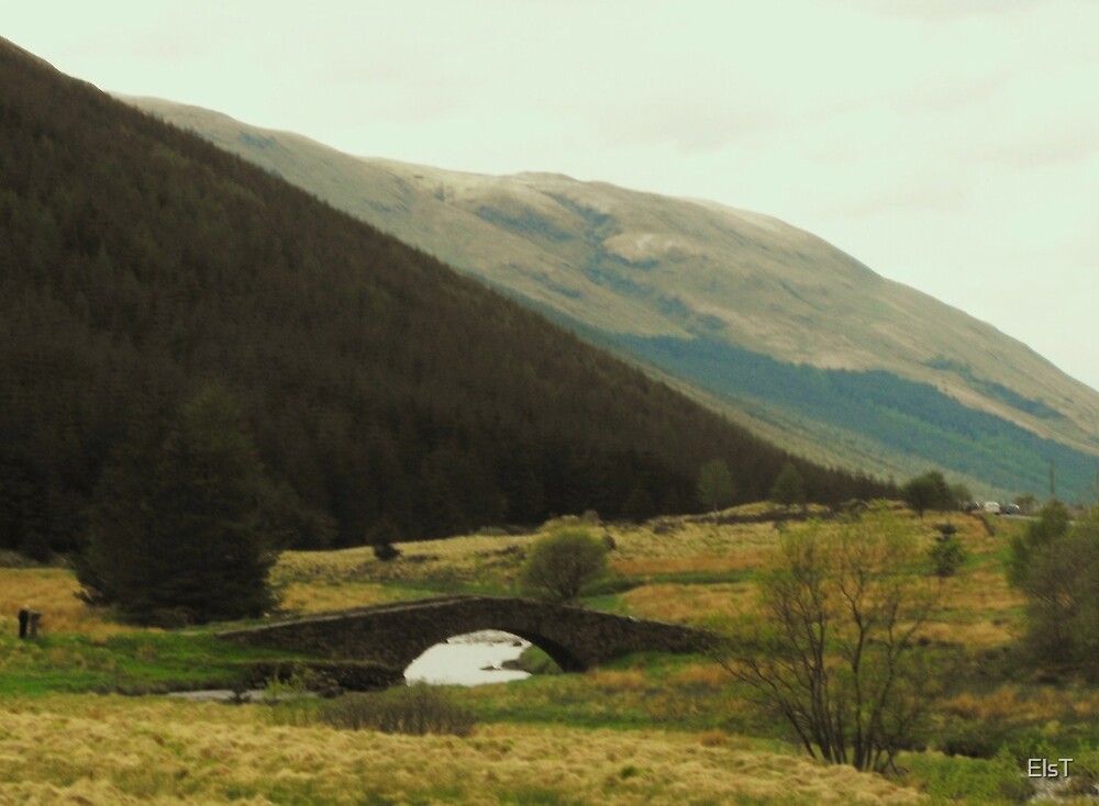 "Butter Bridge, Glen Kinglas, Scotland" by ElsT | Redbubble