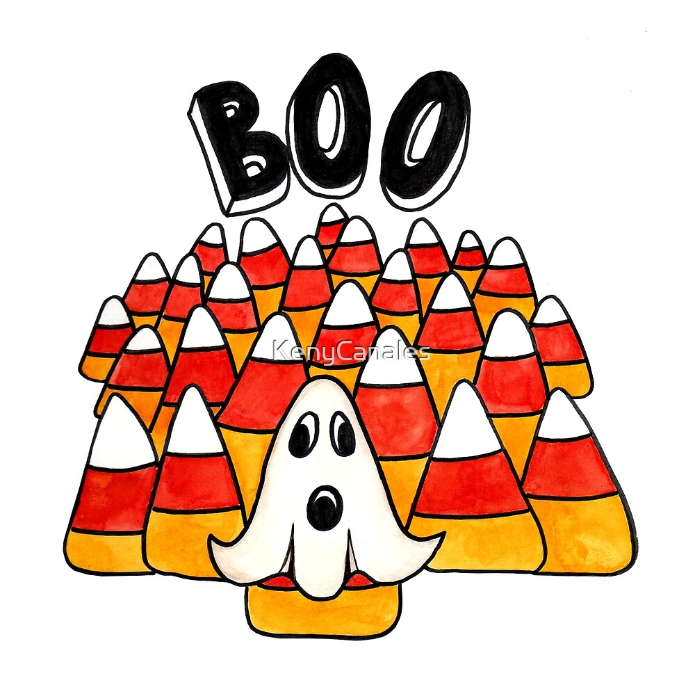 "Candy Corn Ghost" by KenyCanales | Redbubble
