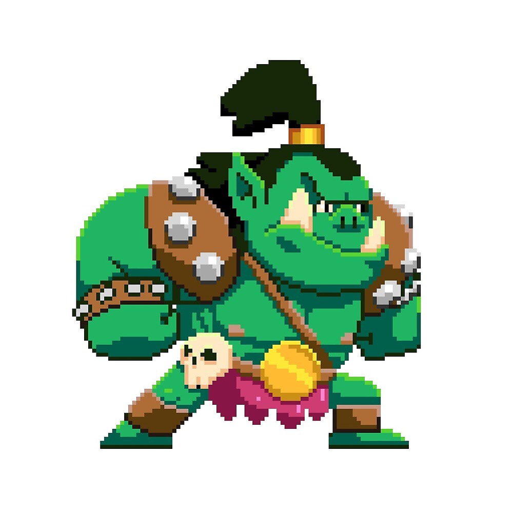 "Pixel Orc" by theknobbywood | Redbubble
