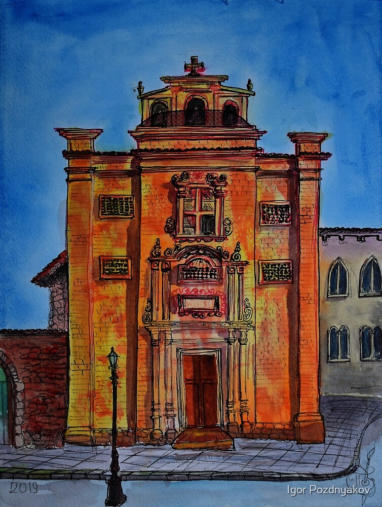 "Watercolor sketch - Chiesa di San Michele Arcangelo. Enna, Sicily" by ...