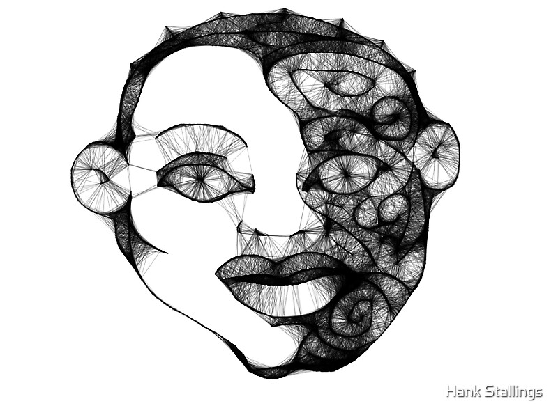 "Scribbler Face" by Hank Stallings | Redbubble