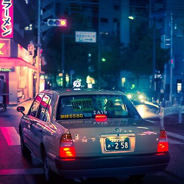 "Late night taxi ride" Poster for Sale by TokyoLuv | Redbubble