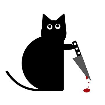 "Stabby Cat" Sticker for Sale by bunhuggerdesign | Redbubble