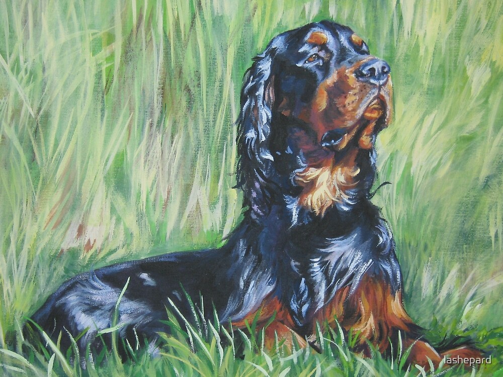 "Gordon Setter Fine Art Painting" by lashepard | Redbubble