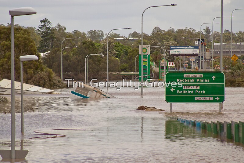 "Goodna, Qld 2011 floods" by Tim Geraghty-Groves | Redbubble