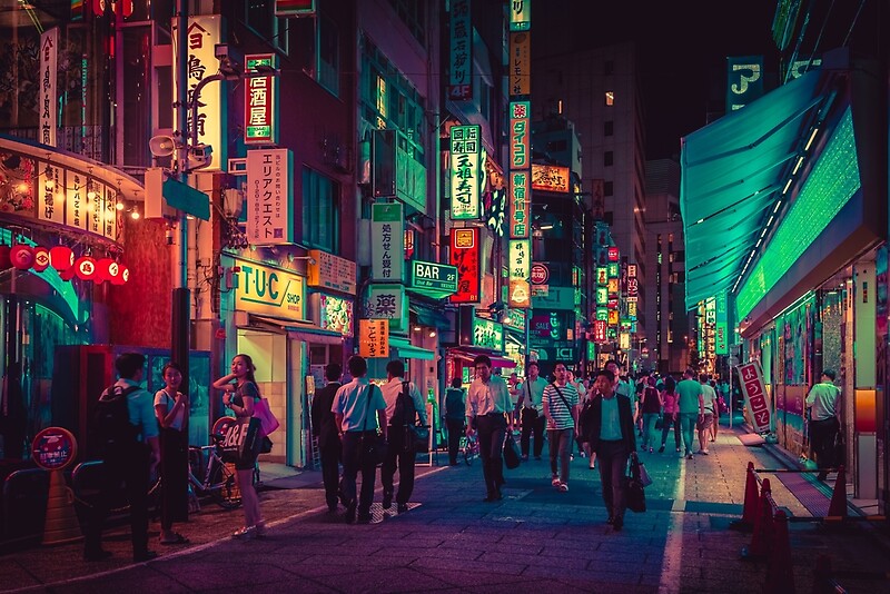 "Crescendo- Japan Night Photo" by Anthonypresley | Redbubble