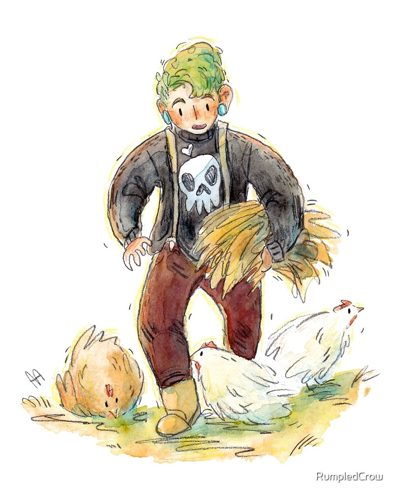 "Goth Farmer - Stardew Valley" by RumpledCrow | Redbubble