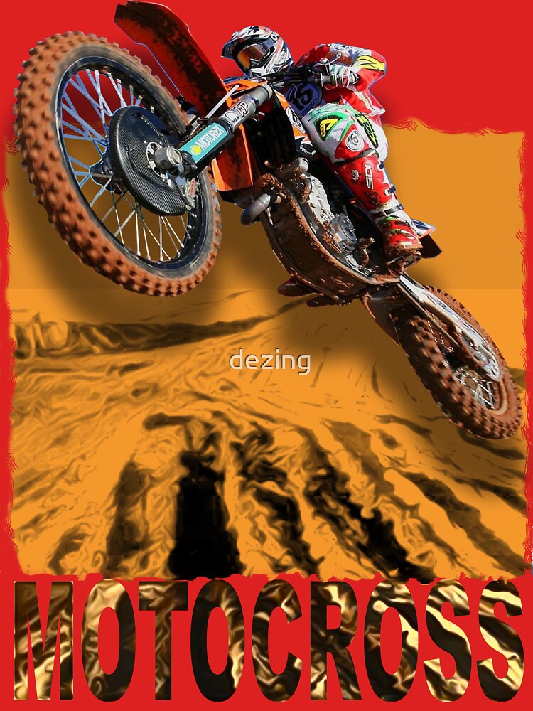 "Motocross In Action 3D Art Design" T-shirt by dezing | Redbubble
