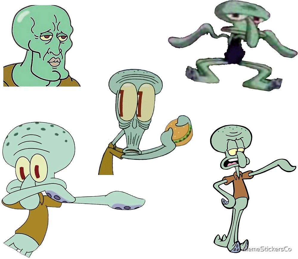 "Squidward Meme Sheet 5 Pack" by MemeStickersCo | Redbubble