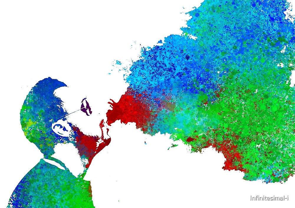 "Watercolor Vaping Man" by Infinitesimal-i | Redbubble