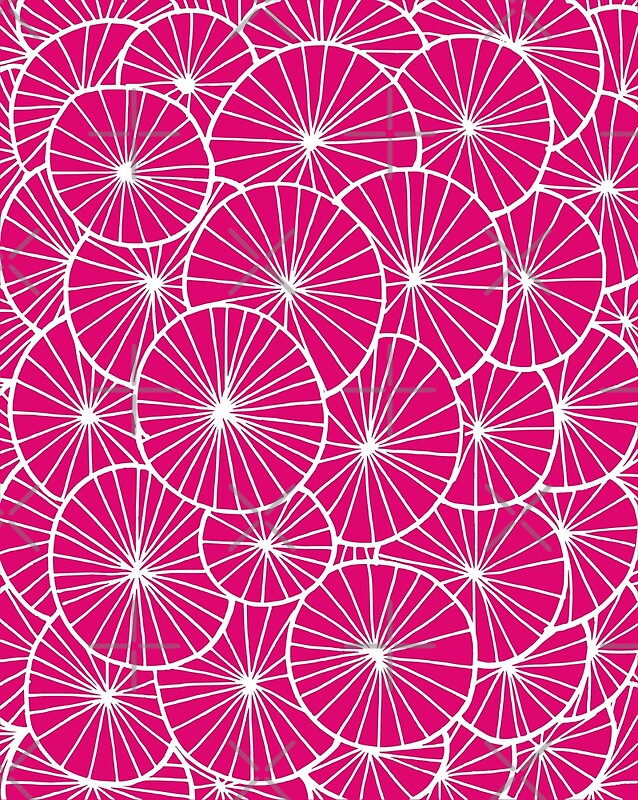 "Bicycle Wheel Pattern - Pink Background" by coloringiship | Redbubble