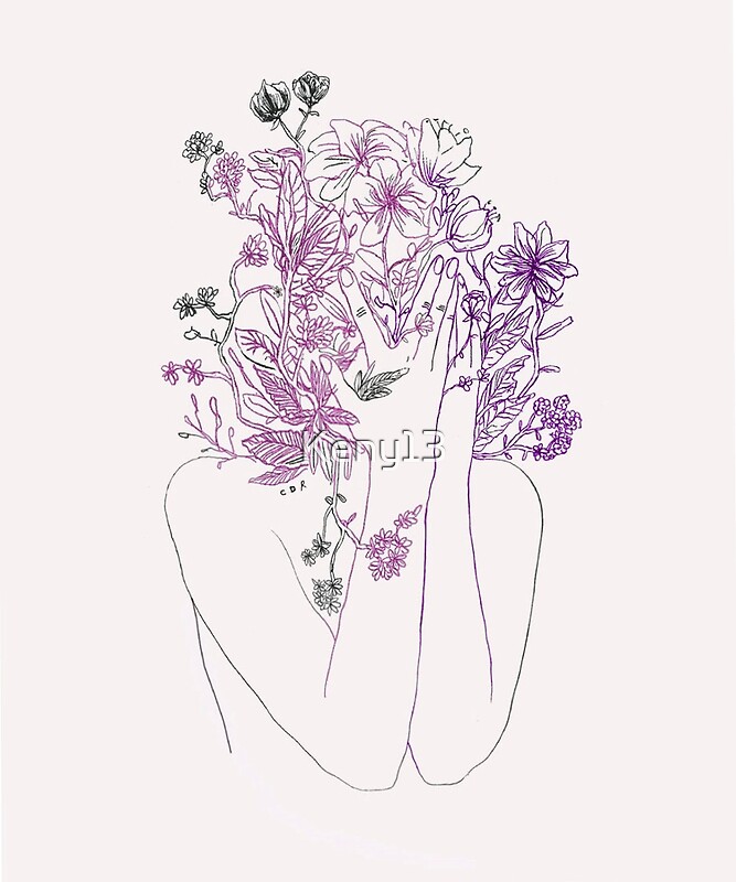 "Women hidden her face with flowers" by Keny13 | Redbubble