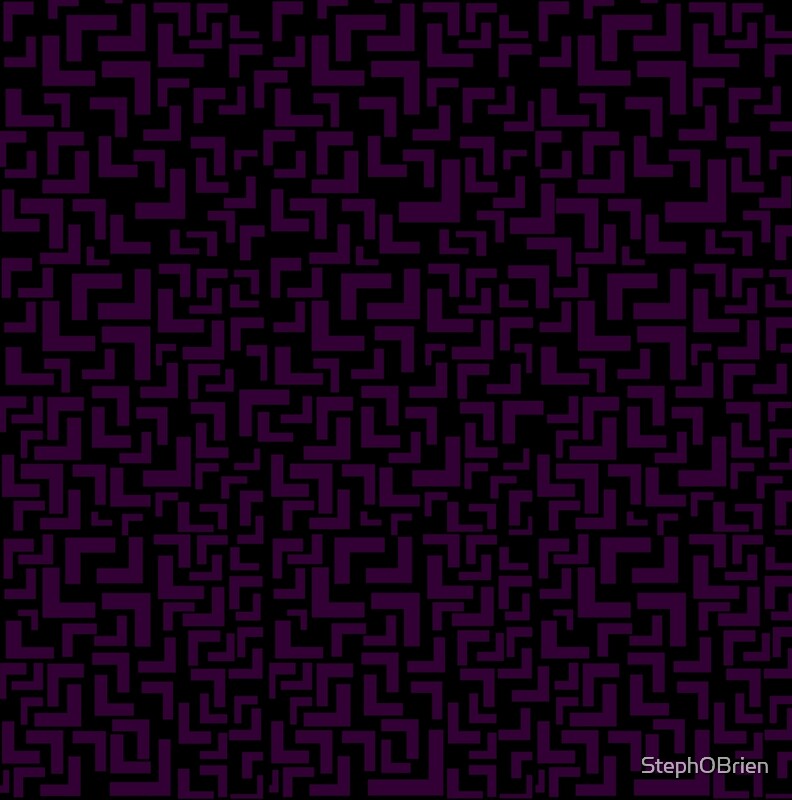 "Glitches in the Void, Purple" by StephOBrien | Redbubble
