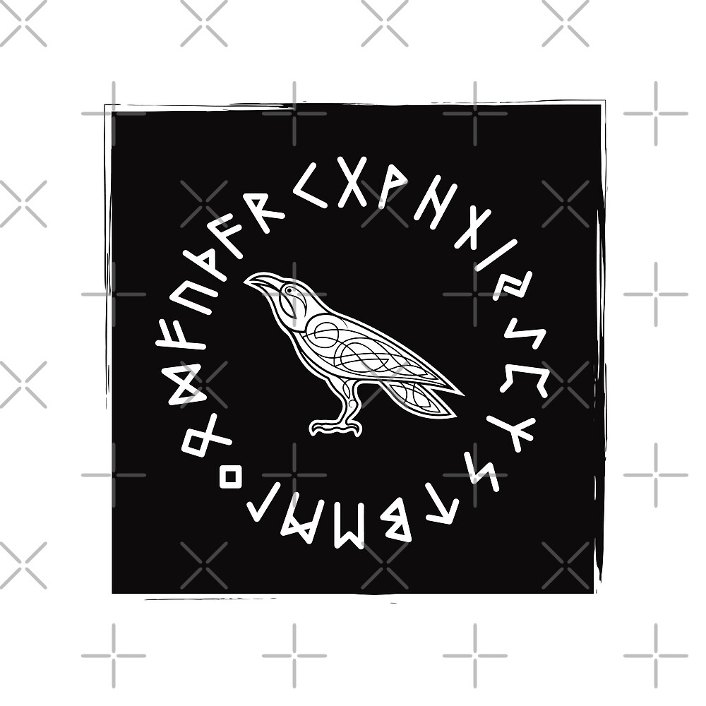 "Hugin and Munin Norse Odin Ravens/Crows with Runic Viking Mythology HD ...