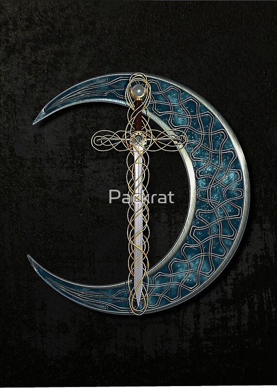 "Celtic Moon and Sword" by Packrat | Redbubble