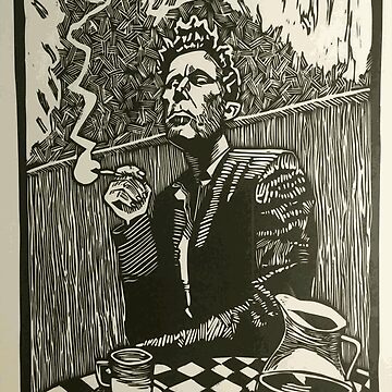 "Tom Waits Smoking a Cigarette Graphite Artwork" Throw Blanket for Sale ...
