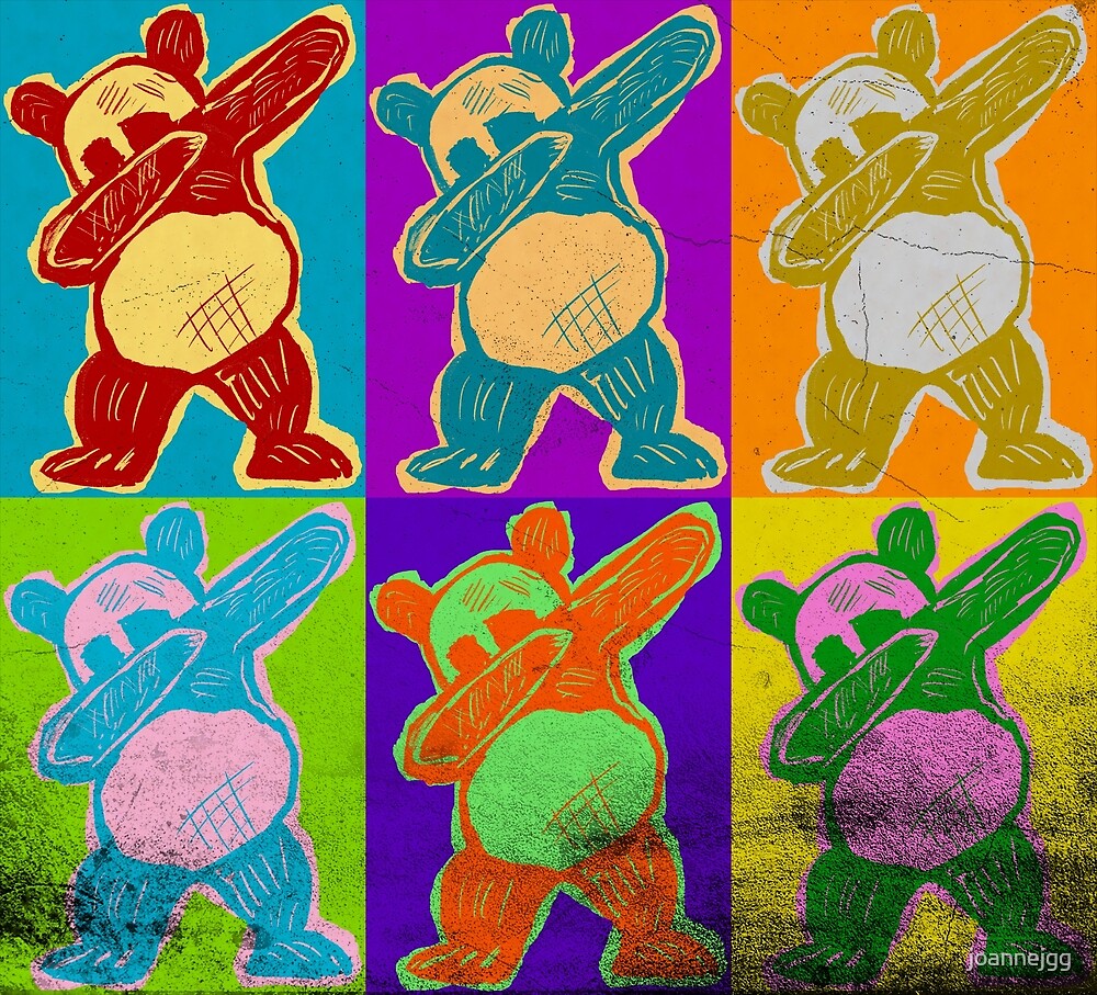 "Dabbing Panda Bear, Pop Art, Distressed, Vintage, Andy Warhol Inspired ...