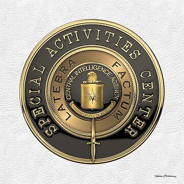 "CIA Special Activities Center - SAC Emblem over White Leather ...