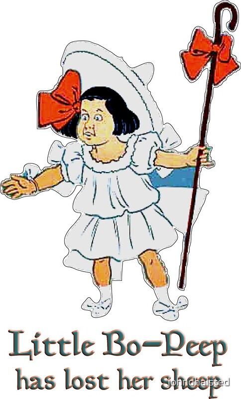 "LITTLE BO-PEEP HAS LOST HER SHEEP (Clear Background with text)" by ...